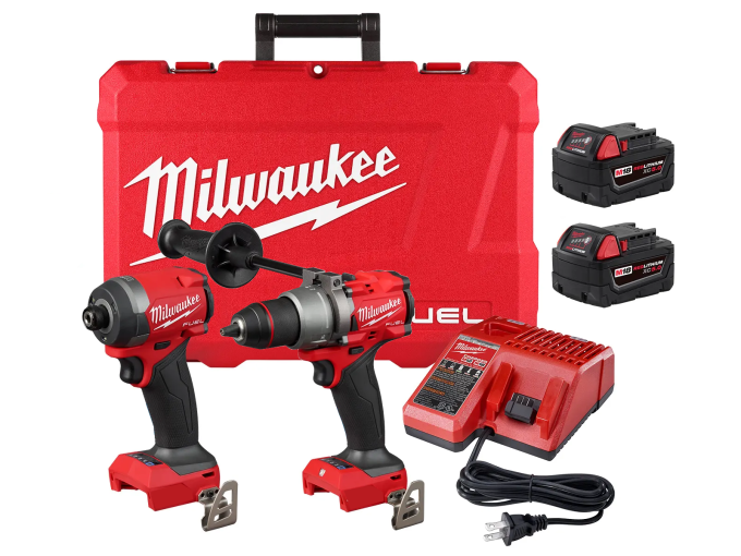 Kit Taladro + Atornillador Impacto 1/4 Baterias 5Amp y Maletin – 18v ...