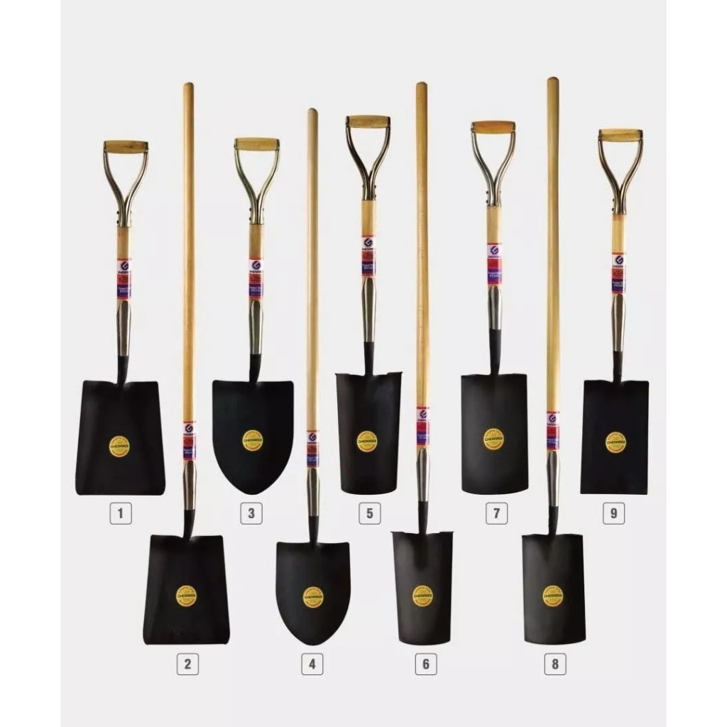 Pala de Punta Forjada Cabo / Mango de Madera – GHERARDI – MAQUITOOLS